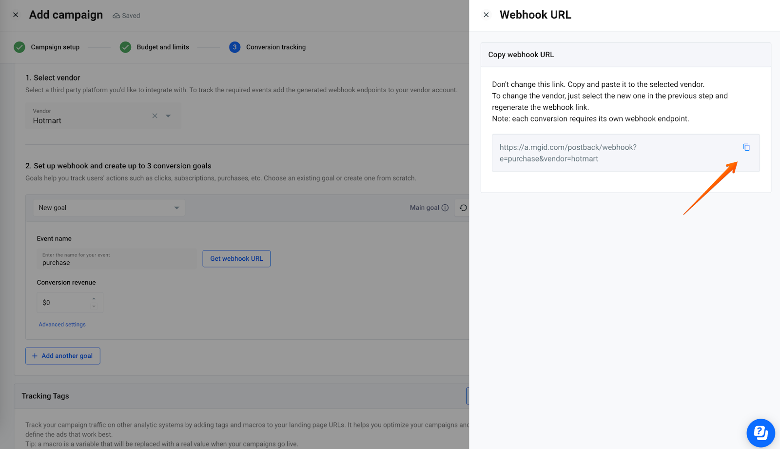 MGID Integration with Yampi (via webhooks)